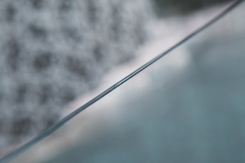 From Above Transparent Glass Edge Close-up Shot. Stock Image - Image of ...