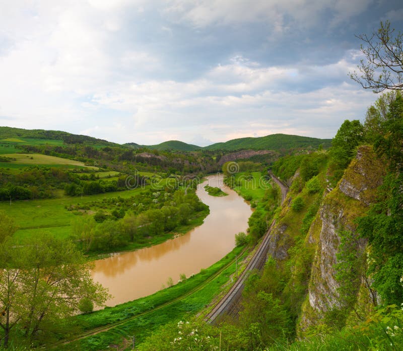 Above the Valley of the Berounka River Stock Image - Image of park ...