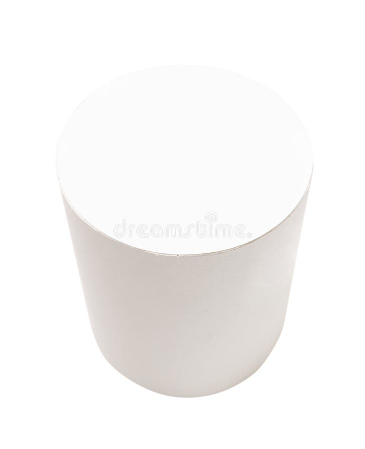 Above View of Hand-crafted Paper Cylinder Isolated Stock Image - Image ...