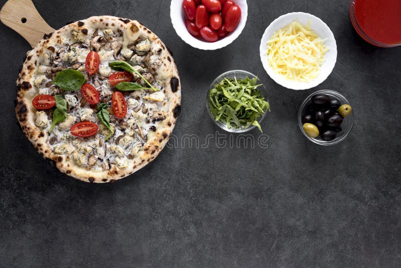 Above View Italian Food Composition Photo Stock Image - Image of onion ...