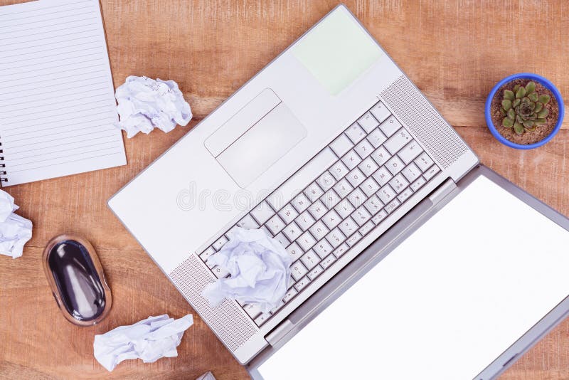 Above view of a laptop stock photo. Image of still, keypad - 62323314