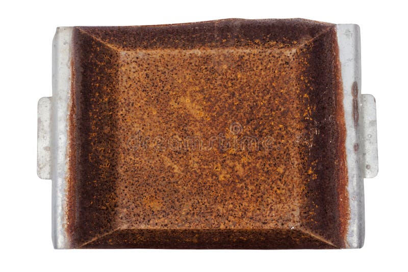 Above View Neglected Rusty Grungy Decayed Rusted Metal Tray Stock Image ...