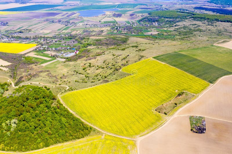 Above View of Field in Rural Area Stock Photo - Image of abstract ...