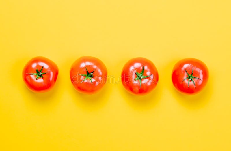 Above View at Row of Tomatoes Stock Photo - Image of yellow, fresh ...