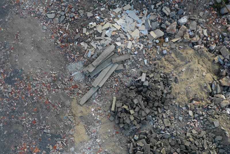 Above View on the Rubble, Background Stock Photo - Image of rubble ...