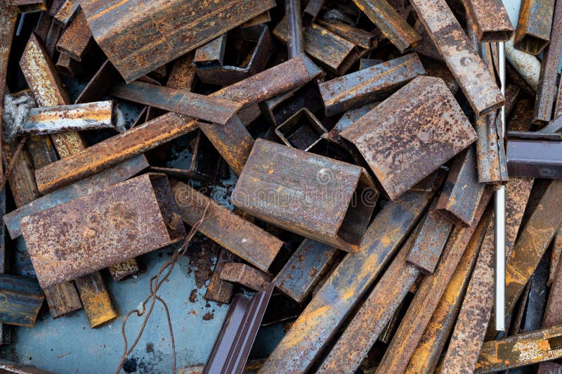 Above View of Rusty Scrap Metal Stock Photo - Image of scrap, outdoor ...