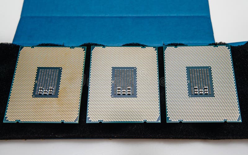 Three New Powerful CPU Intel Xeon Workstation Stock Photo - Image of ...