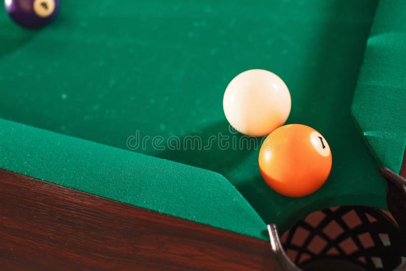 Above View on Two Billiard Balls. Stock Photo - Image of recreation ...