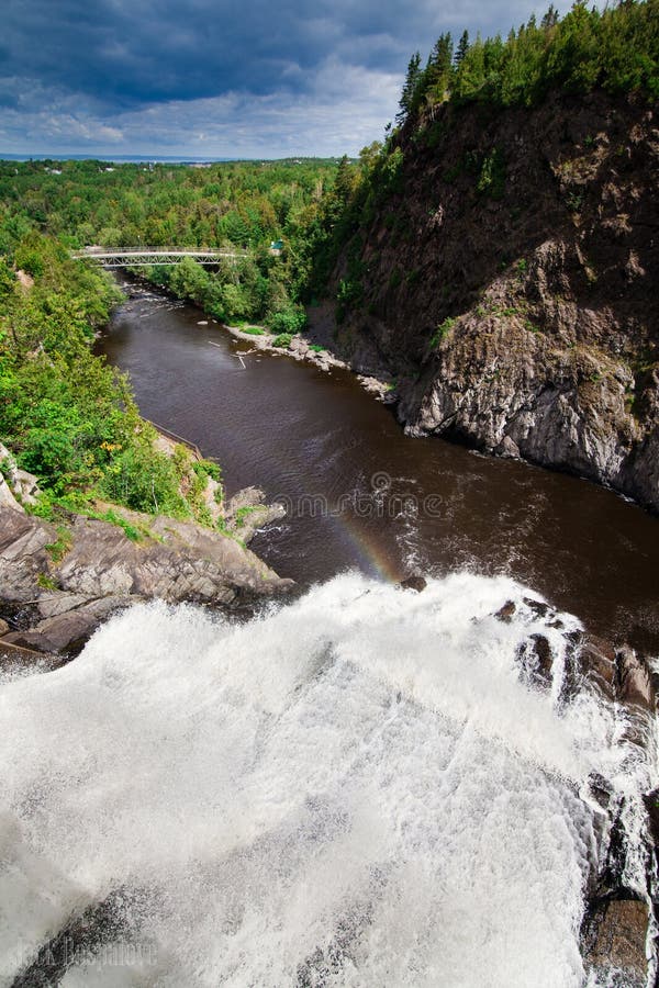 From above of waterfall stock image. Image of motion - 106398835