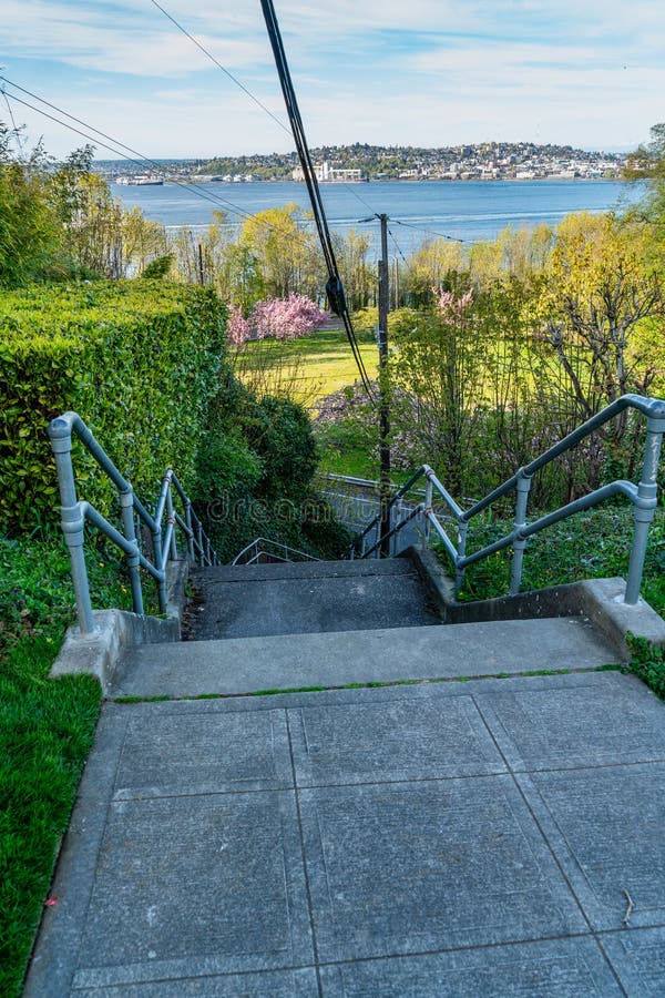 Above West Seattle Stairs stock image. Image of travel - 316156203