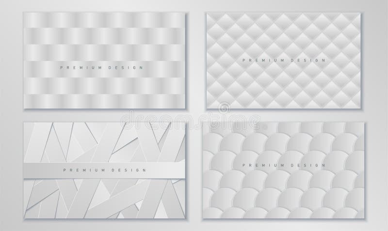 Set Premium Abstract Modern with Different Paper Geometric Figures ...