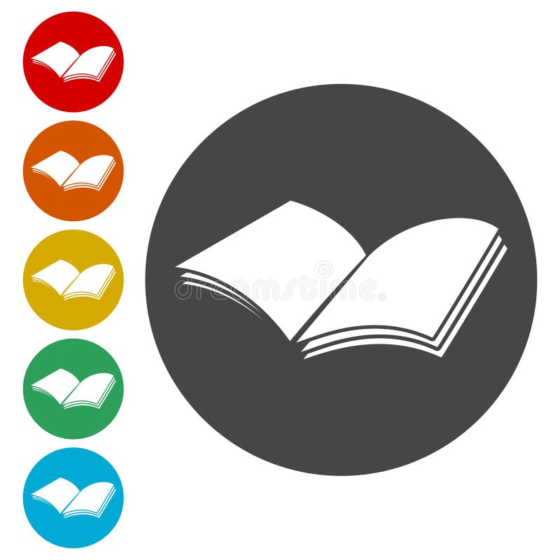 Abra El Icono Del Libro, Icono Del Libro Del Vector, Ejemplo Del Vector ...