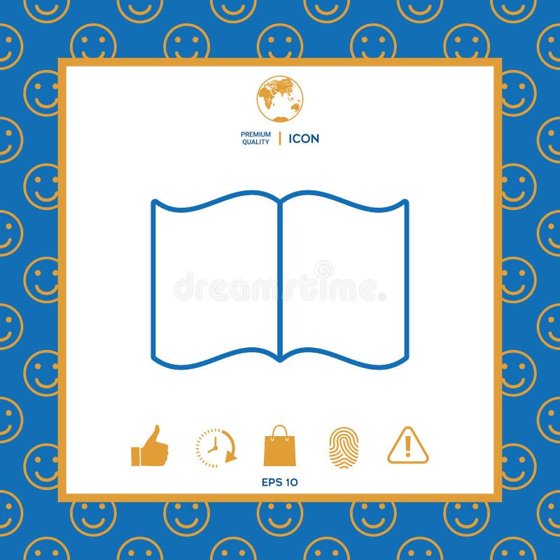 Abra El Icono Del Símbolo Del Libro Ilustración del Vector ...
