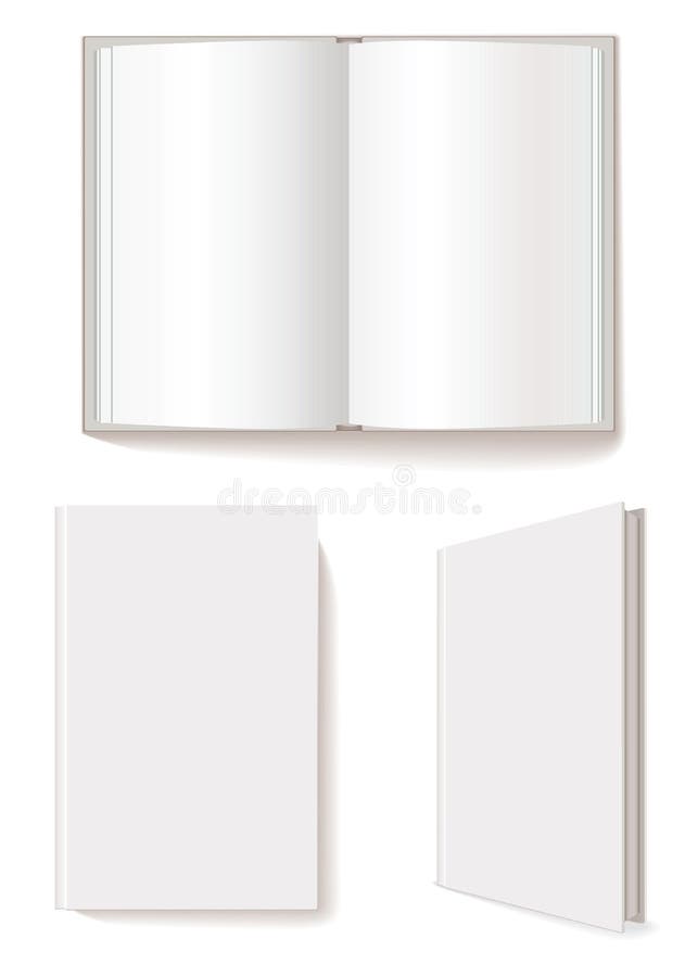 Libro abierto y cerrado ilustración del vector. Ilustración de azul ...