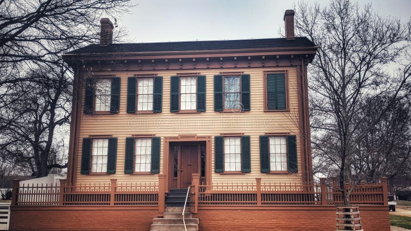 Abraham Lincoln Home. Springfield Illinois Editorial Image - Image of ...