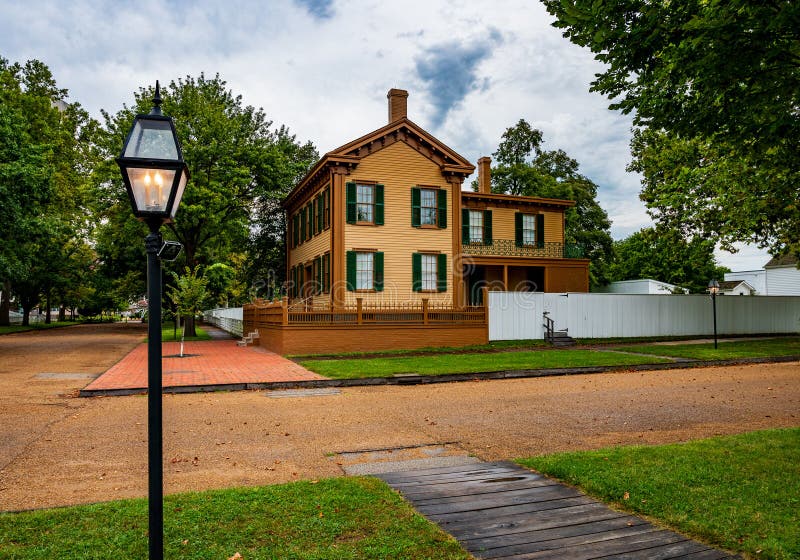 Abraham Lincoln House in Springfield, Illinois Stock Image - Image of ...