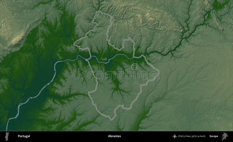 Abrantes Outlined, Portugal. Physical Stock Illustration - Illustration ...