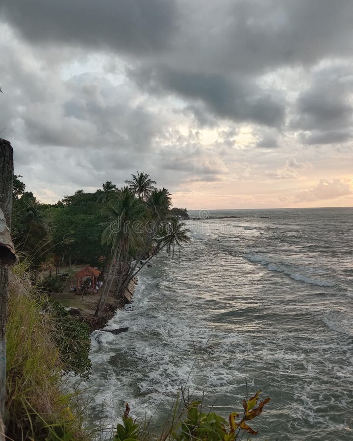 An Abrasion Beach in the Sunda Strait Stock Photo - Image of beach ...