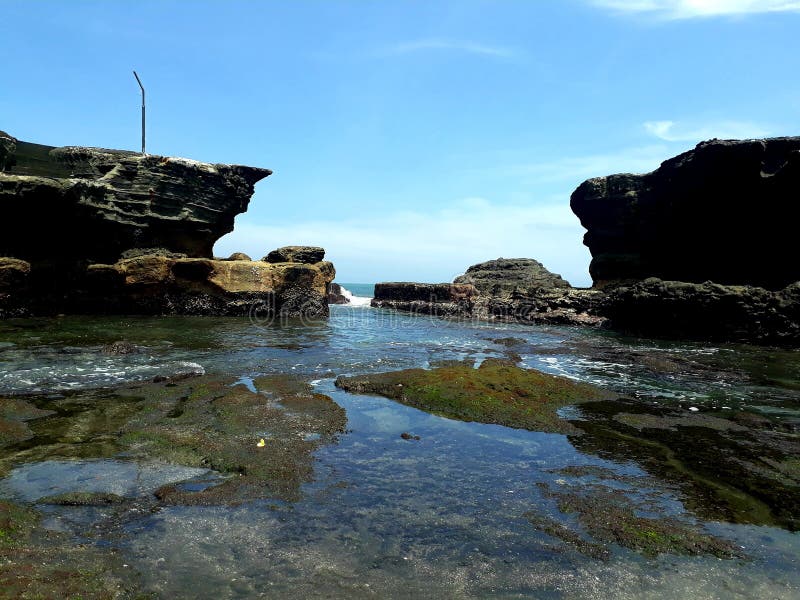 Some of the Rocks on the Beach are Hard and Have Been Abrasive Stock ...