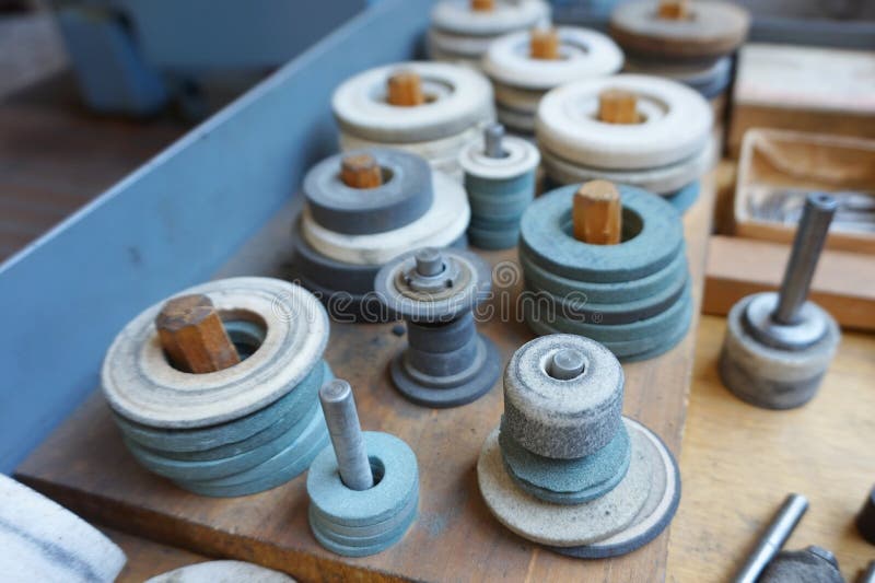 Abrasive Grinding Stones for Drills Stock Photo - Image of five, drills ...