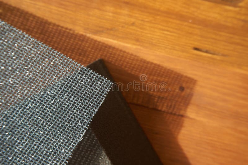 Abrasive Mesh Sanding Sheets and Sanding Sponge Stock Image - Image of ...