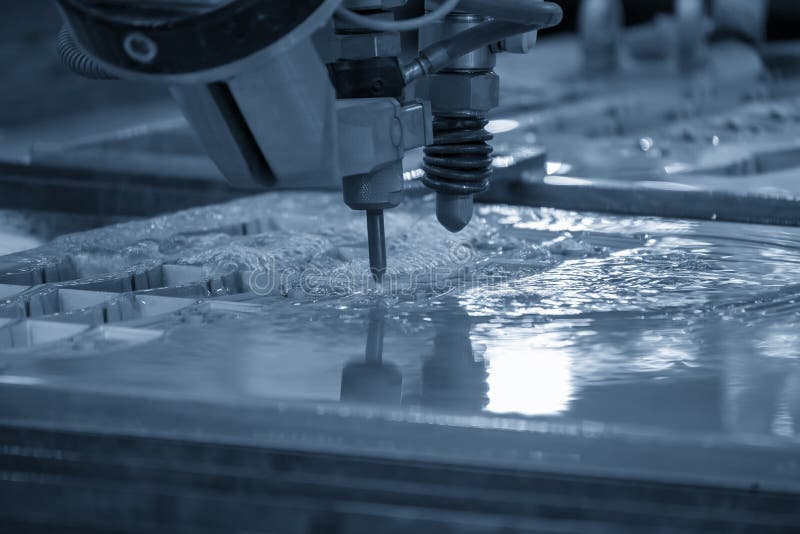 The Abrasive Water Jet Machine in Setup Process. Stock Photo - Image of ...