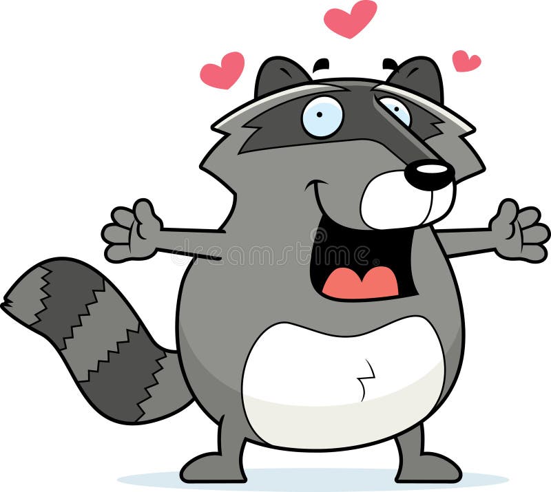 Abrazo de Mapache ilustración del vector. Ilustración de mapache - 13218417
