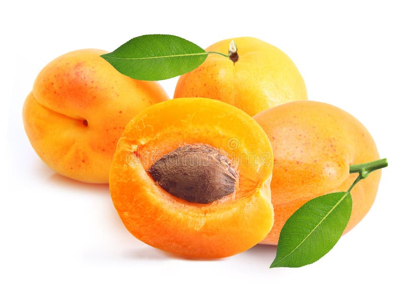 Abricó isolado imagem de stock. Imagem de maduro, macro - 34513009