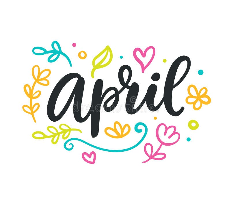 Hola Abril - Fondo Floral Del Concepto De La Primavera Ilustración del ...
