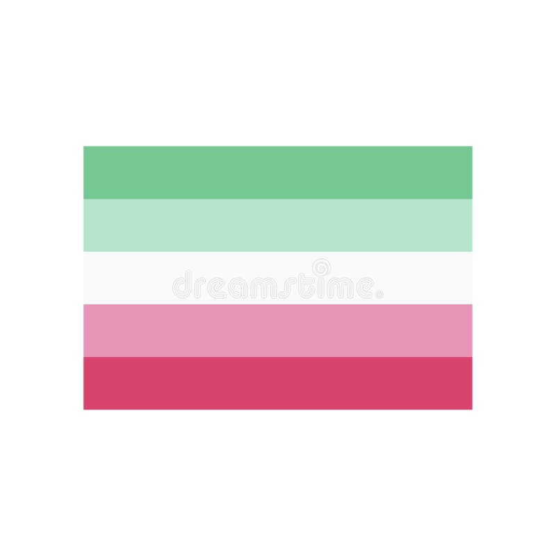 Abrosexual Pride Flag Doodle Icon Vector Color Line Illustration Stock
