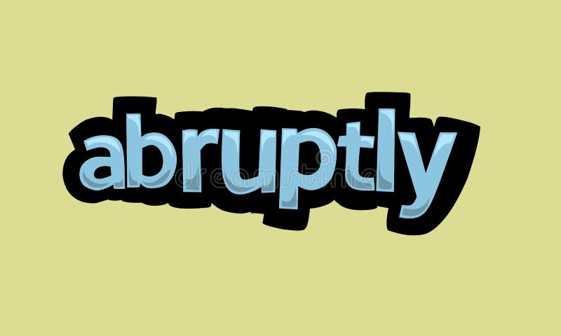 Abruptly Stock Illustrations – 129 Abruptly Stock Illustrations ...