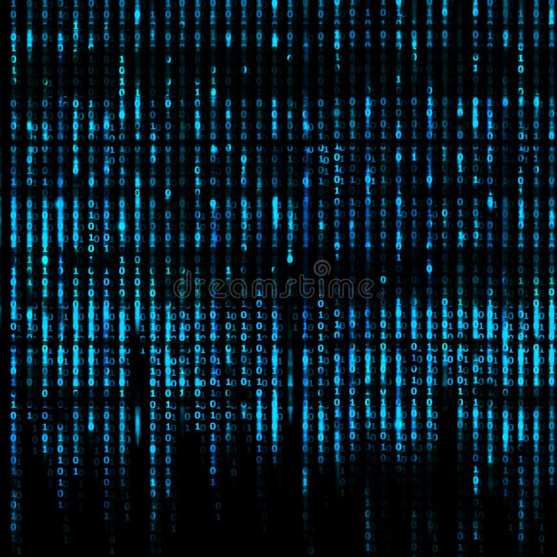 Abrégé Sur Bleu Matrix - Fond D'écran De Code Binaire Illustration Stock - Illustration du ...