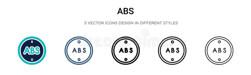 Abs Icon in Filled, Thin Line, Outline and Stroke Style. Vector ...