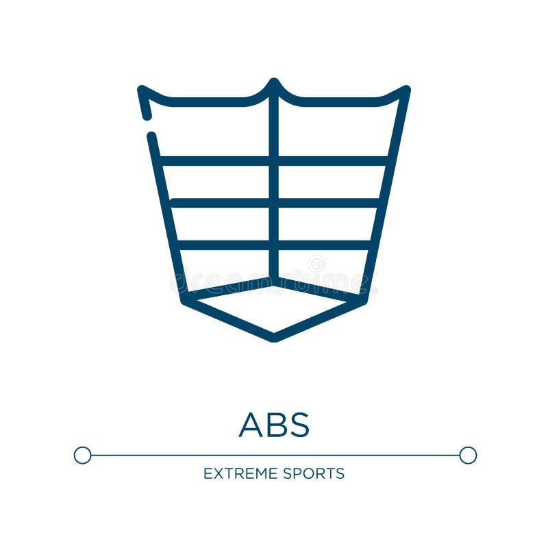 Abs Icon. Linear Vector Illustration from Gym Collection. Outline Abs ...