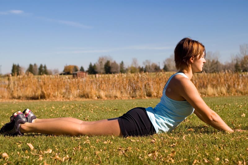 Abs stretch stock photo. Image of sports, fall, stomach - 3388210