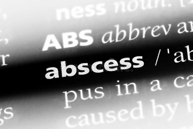 Abscess Word in a Dictionary. Abscess Concept Stock Photo - Image of ...