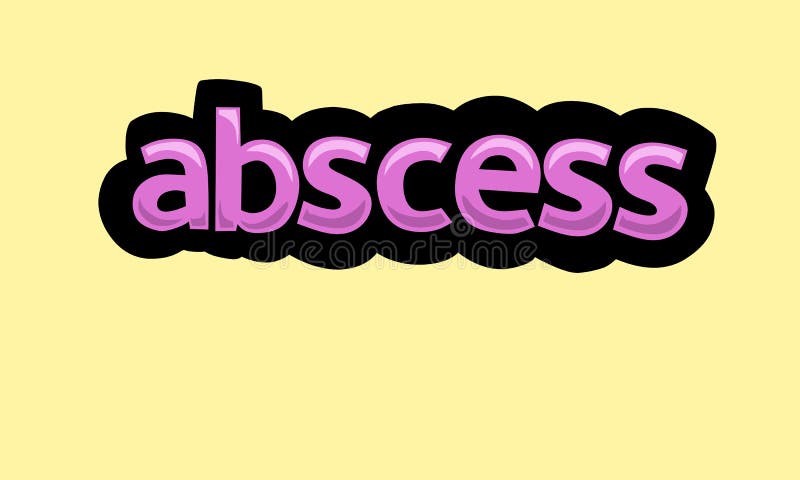 ABSCESS Writing Vector Design on a Yellow Background Stock Illustration ...