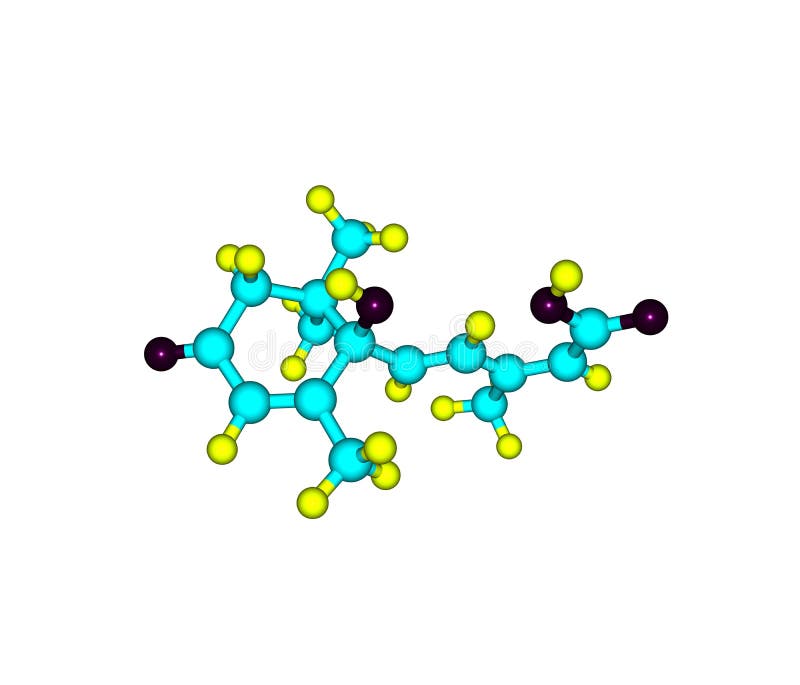 Abscisic Acid Molecule Isolated on White Stock Illustration ...