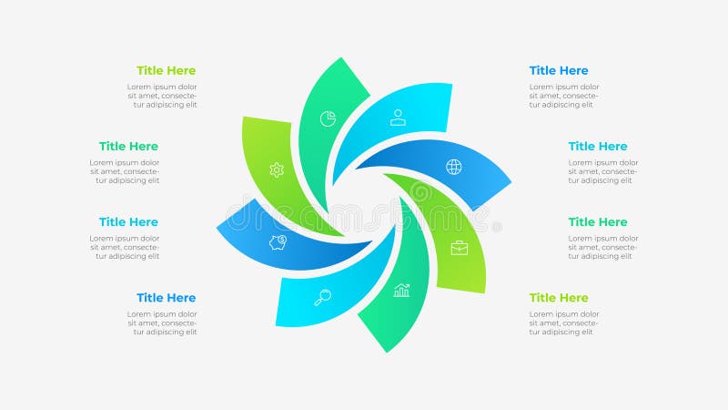 Absctract Diagram Divided into 8 Segments. Concept of Three Options of ...