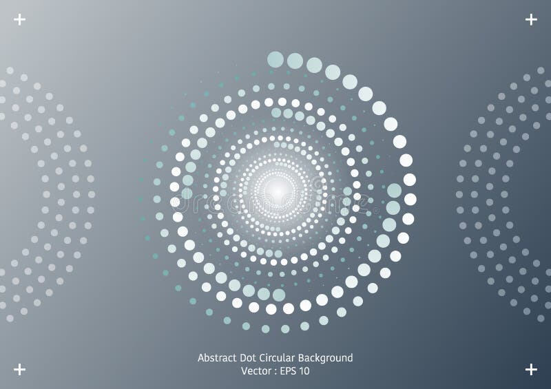 Abstract Dot Circular Background, Group of White Halftone Style Dot in ...