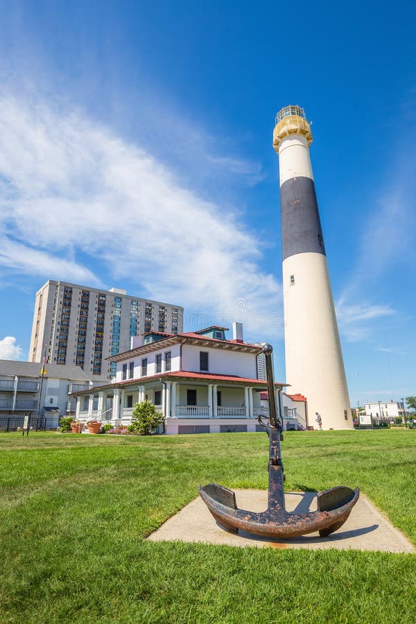 Absecon Lighthouse in Atlantic City Stock Photo - Image of lamp, beacon ...