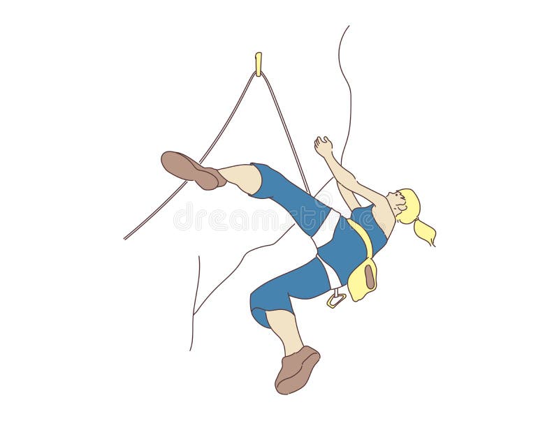 Cartoon Abseiling Clipart