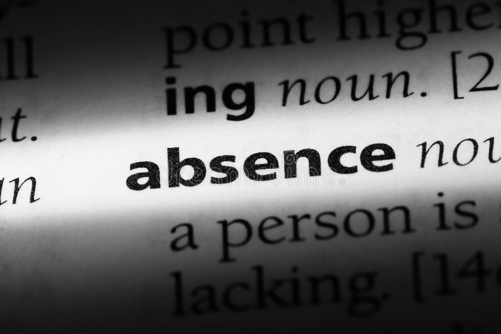 Absence stock photo. Image of absence, word, closeup - 114407782