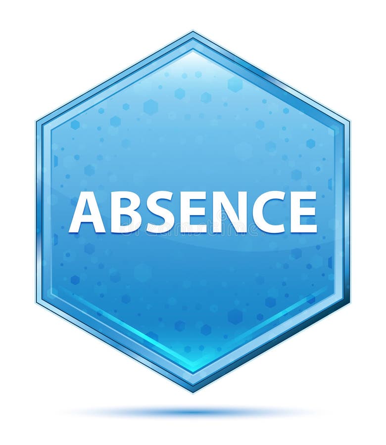 Absence Crystal Blue Hexagon Button Stock Illustration - Illustration ...