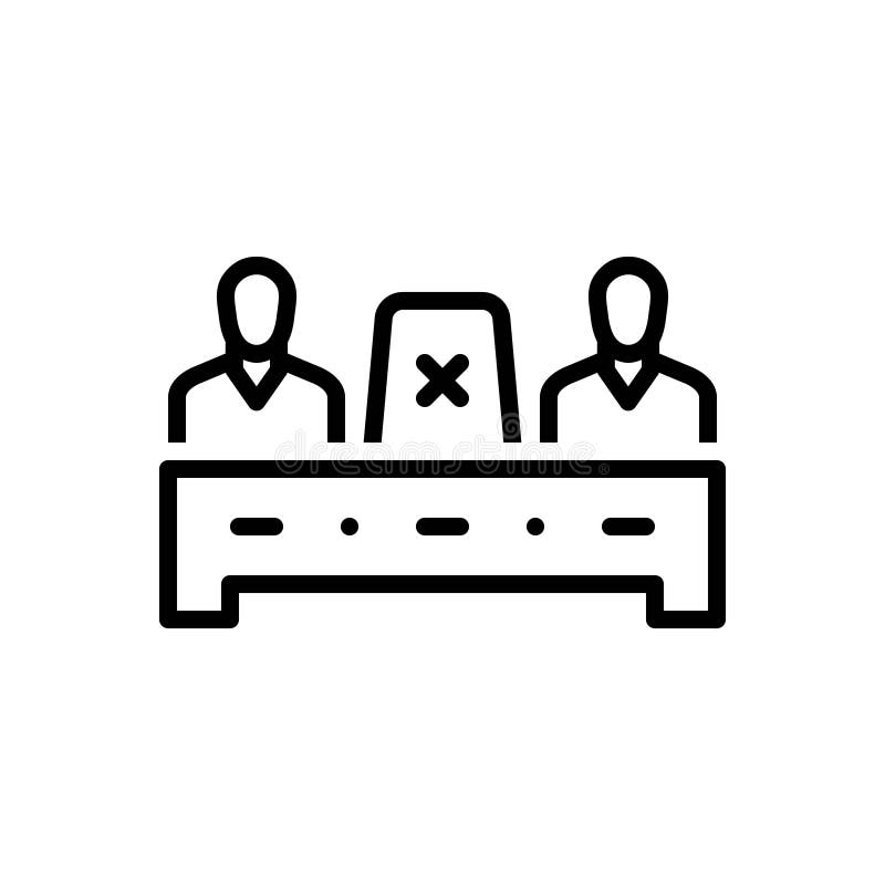 Black Line Icon for Absence, Absent and Missing Stock Vector ...