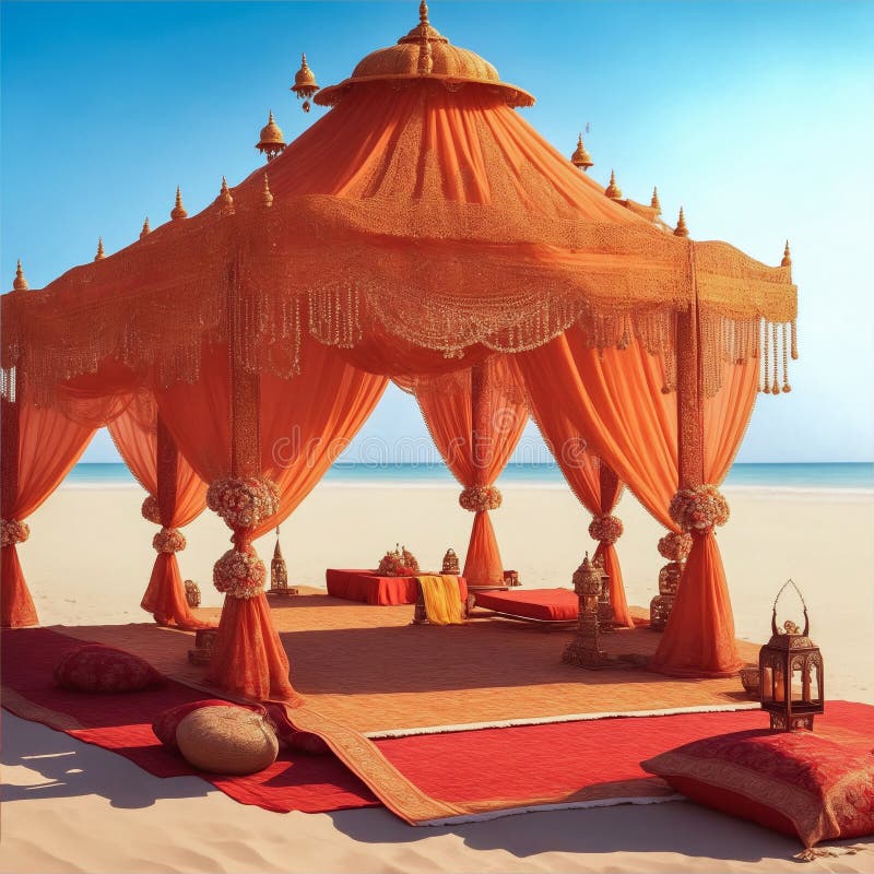 In the Absence of People, Set Against a Beach Backdrop, the Indian ...