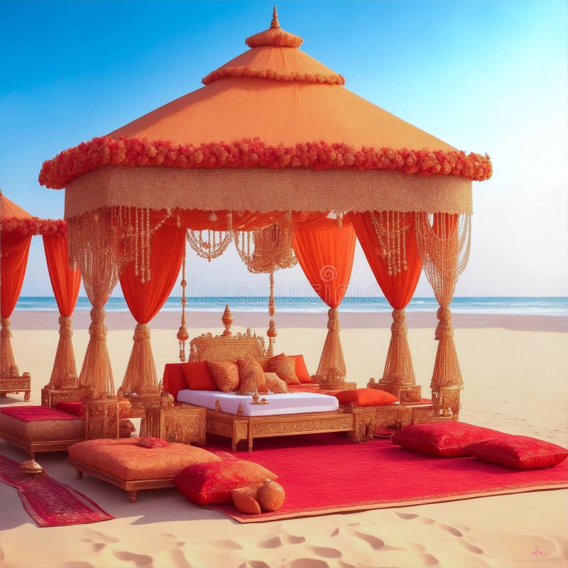 In the Absence of People, Set Against a Beach Backdrop, the Indian ...