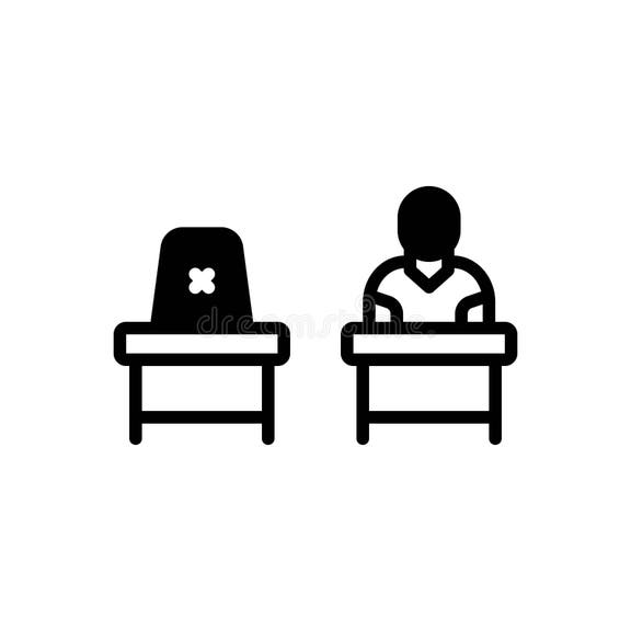 Black Solid Icon for Absent, Absenteeism and Missing Stock Vector ...