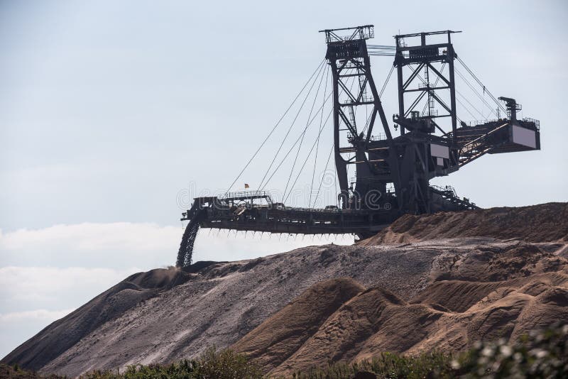 Absetzer Machine in an Open Cast Mining in Germany Stock Image - Image ...
