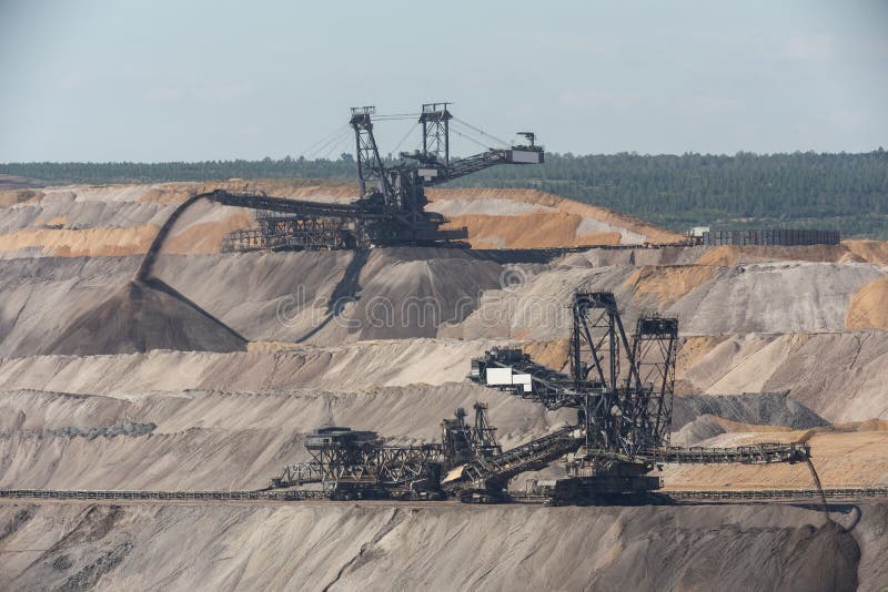 Absetzer Machine in an Open Cast Mining in Germany Stock Image - Image ...